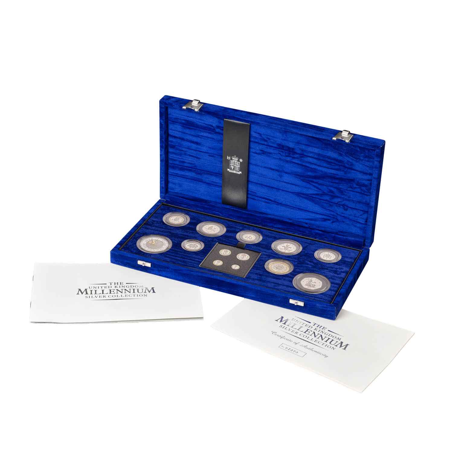 2000 Elizabeth II 13 coin millennium silver proof set certificate